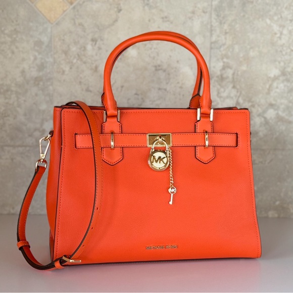 Michael Kors | Bags | Michael Kors Hamilton Medium Satchel Shoulder Bag ...